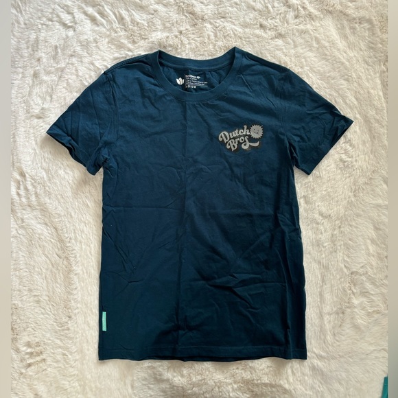Dutch Bros | Tops | Dutch Bros Blue Sunshine Logo Graphic Print Tshirt ...